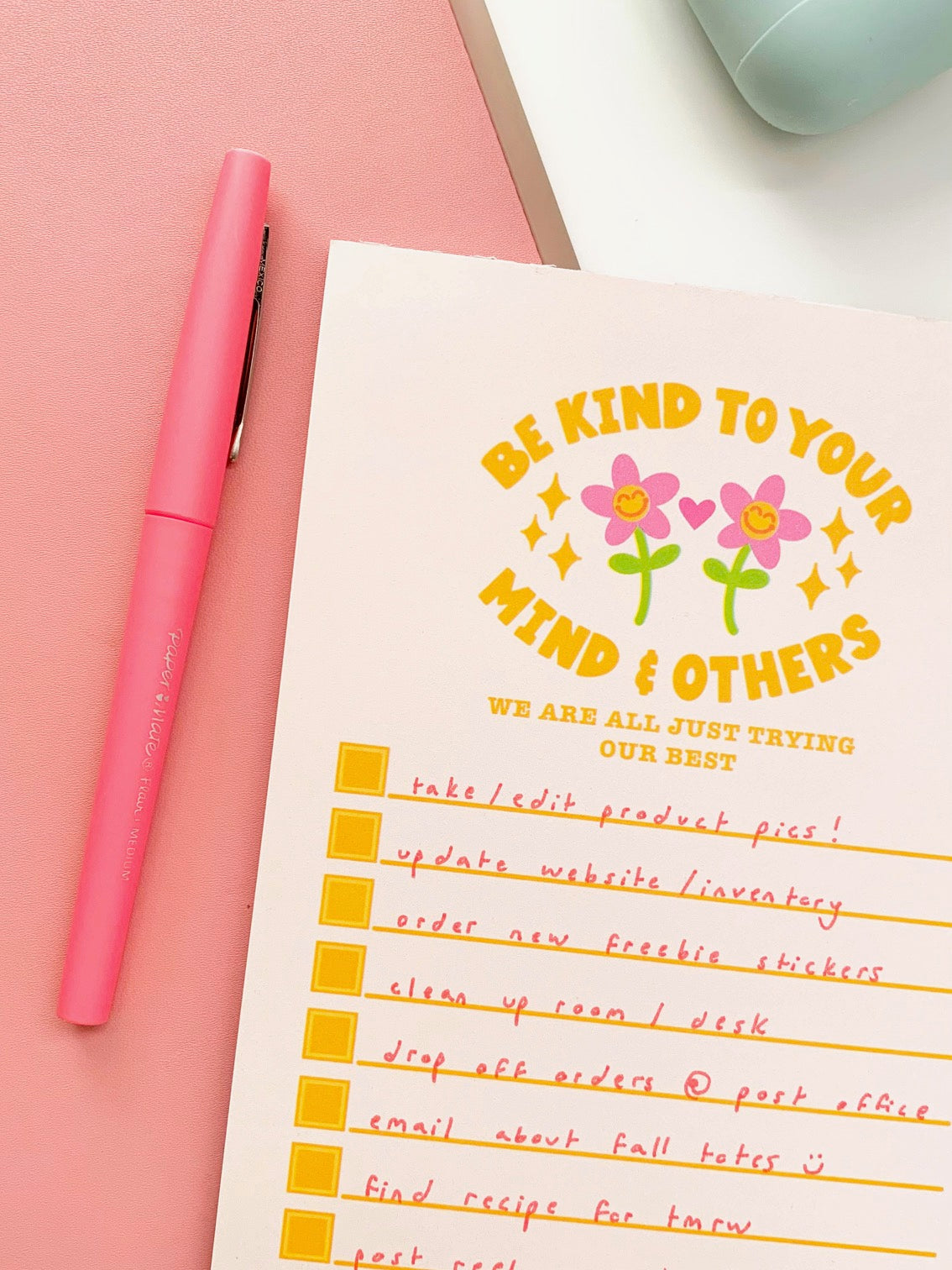 BE KIND CHECKLIST NOTEPAD – peachcreamprints