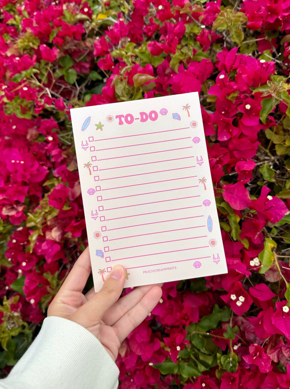 SUMMER DOODLES TO-DO LIST NOTEPAD – peachcreamprints