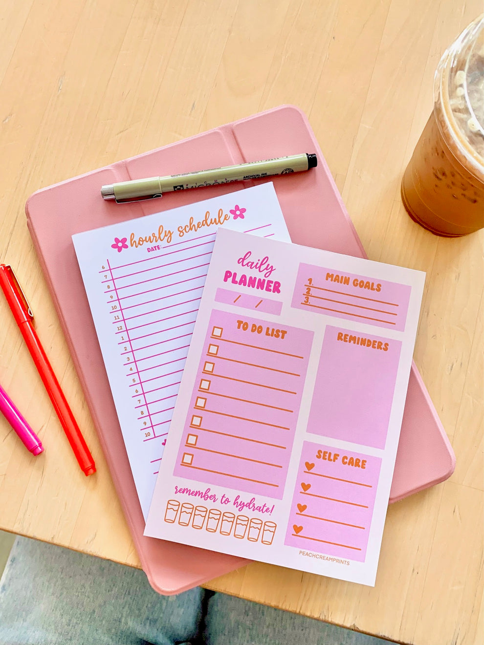 MINI DAILY PLANNER NOTEPAD – peachcreamprints